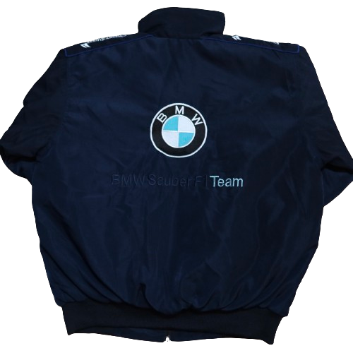 White BMW Vintage Racing Jacket – FinishLineFever™